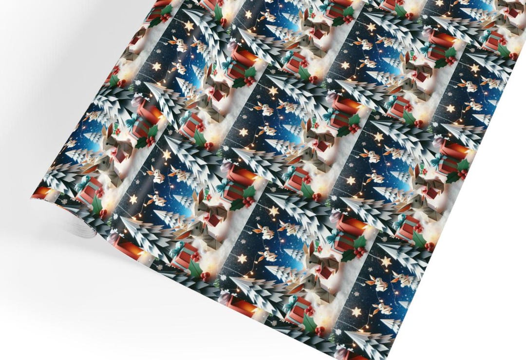 Cute Bunny Origami Wrapping Paper, 1pc - Etsy