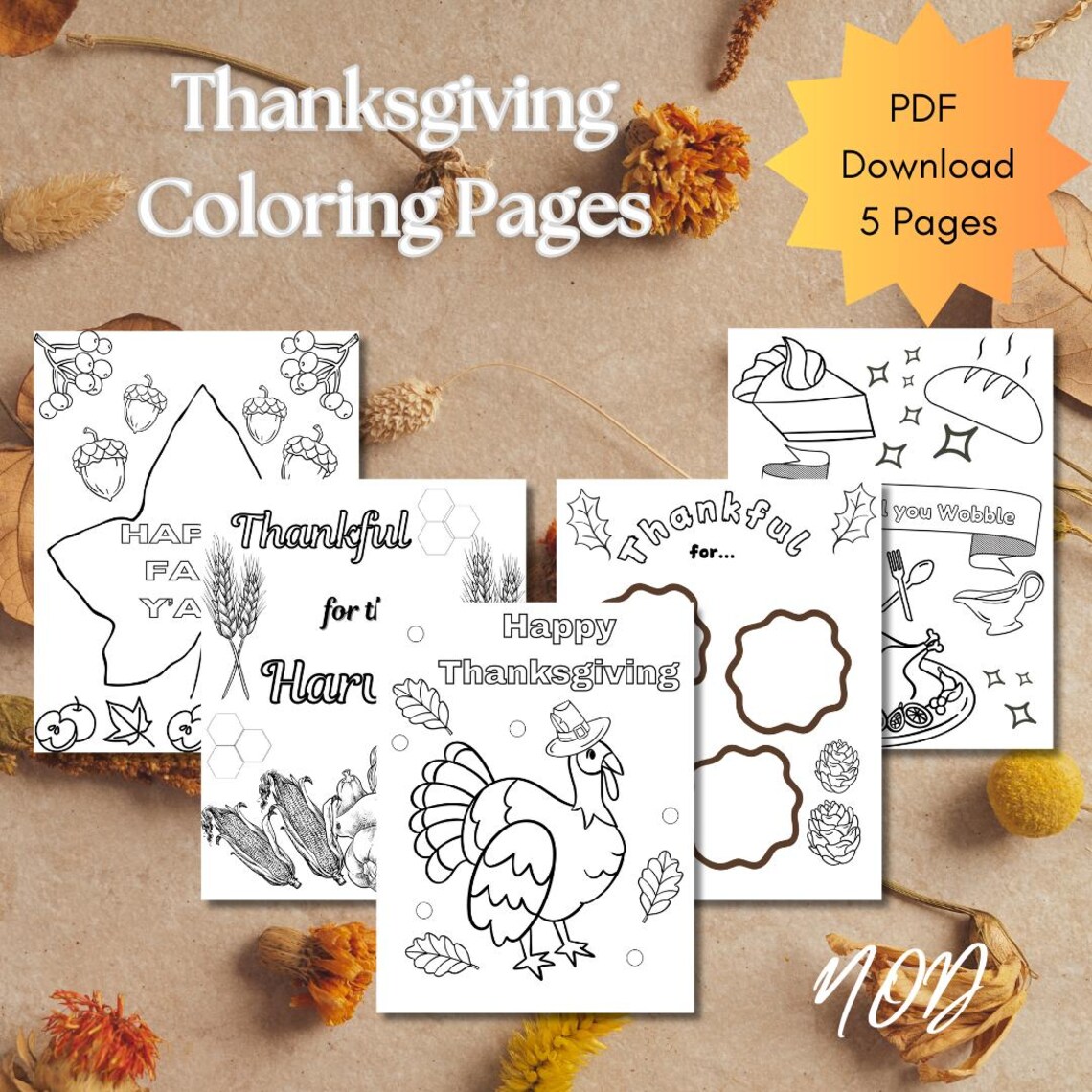 Thanksgiving Coloring Pages Fall Coloring Pages for All Ages Adults ...