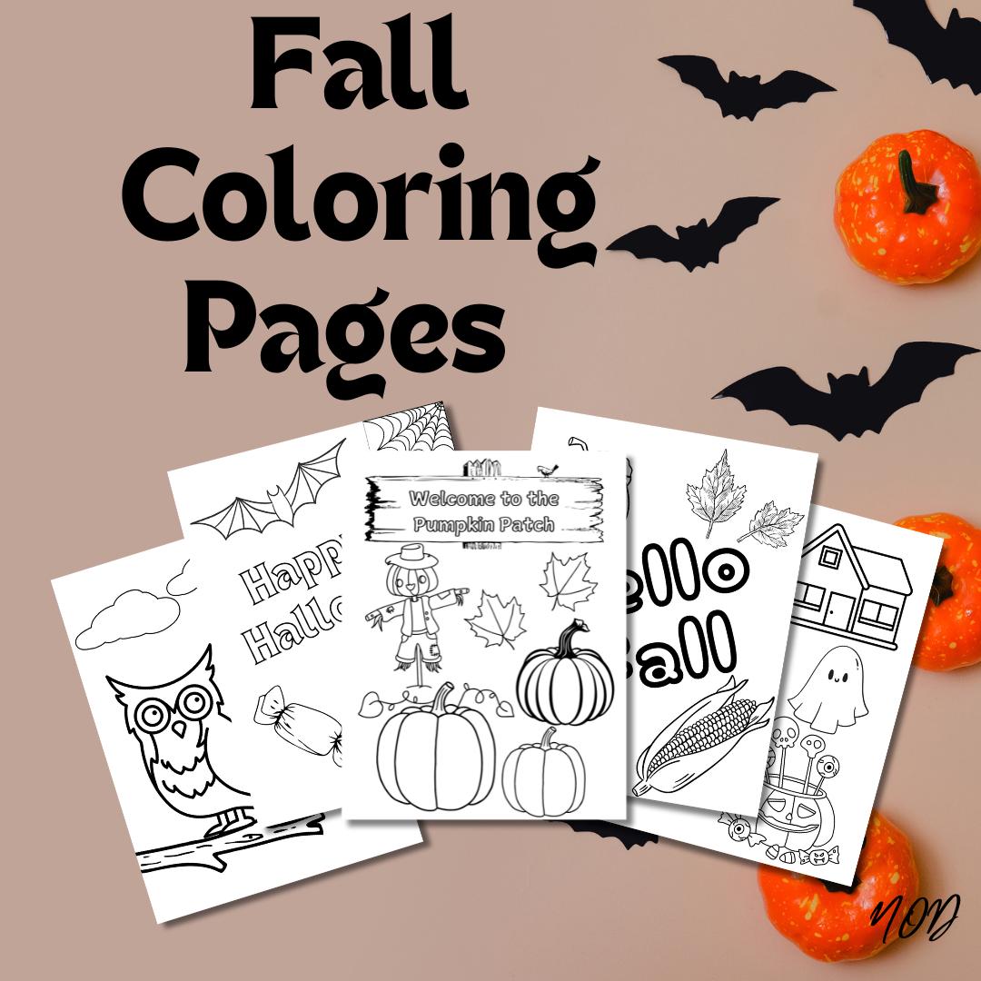 Halloween Coloring Pages Fall Coloring Pages for All Ages Adults Teens ...