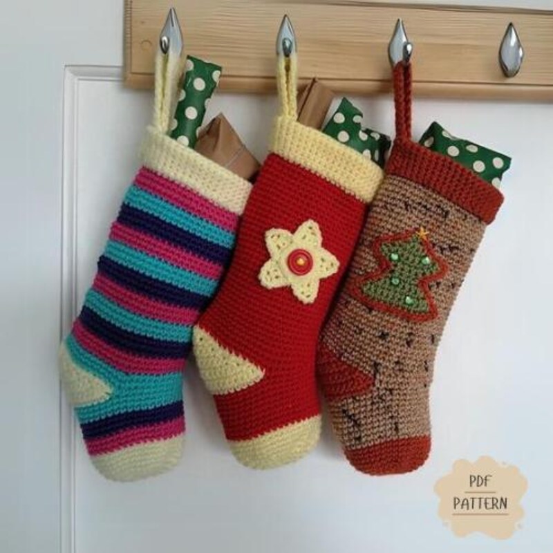 Knit Christmas Stocking Pattern - Etsy
