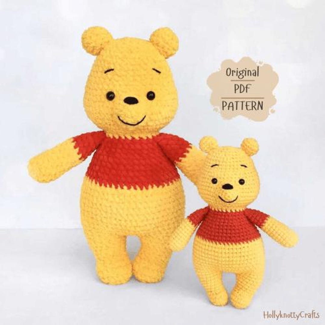 Original Almost Free Winnie the Pooh Crochet Bear Vintage Amigurumi Toy ...