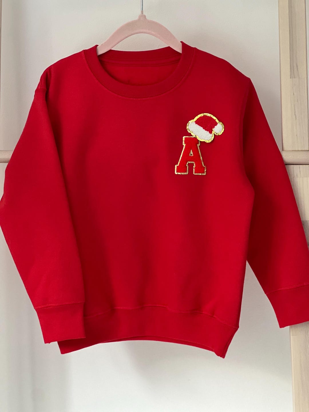 Personalised Patch Children's Christmas Jumper. Patches Sewn On, Cosy ...