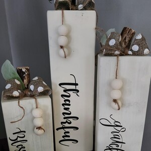 Thankful Grateful Blessed 3 Pc Set - Etsy