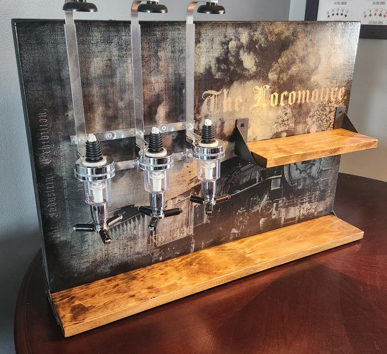 The Locomotive" Rustic Whiskey Dispenser - Etsy