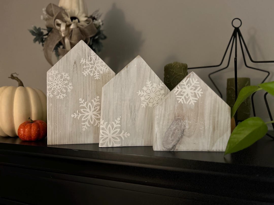 Snowflake Houses - Etsy