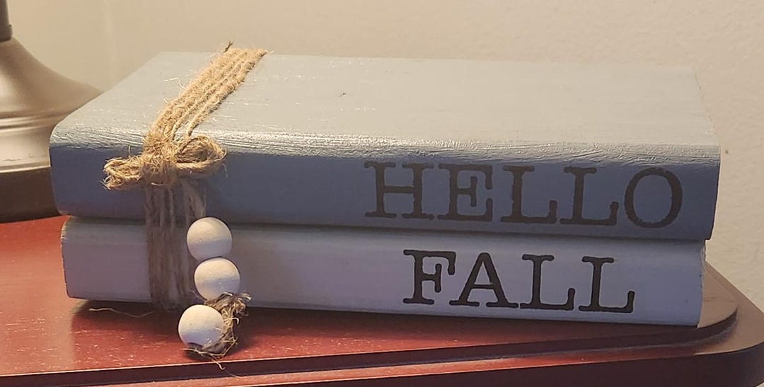 HELLO FALL Wood Books - Etsy
