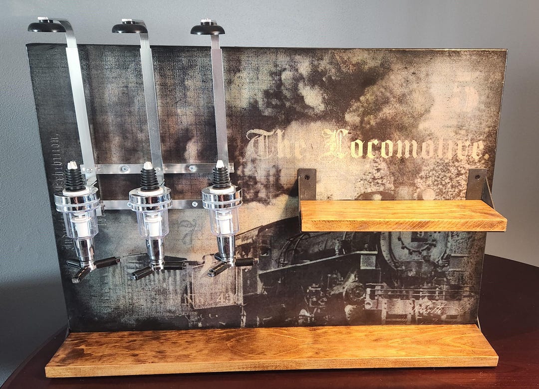 The Locomotive" Rustic Whiskey Dispenser - Etsy