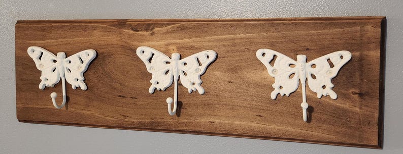 Wall Mounted Butterfly Hook Rack - Etsy