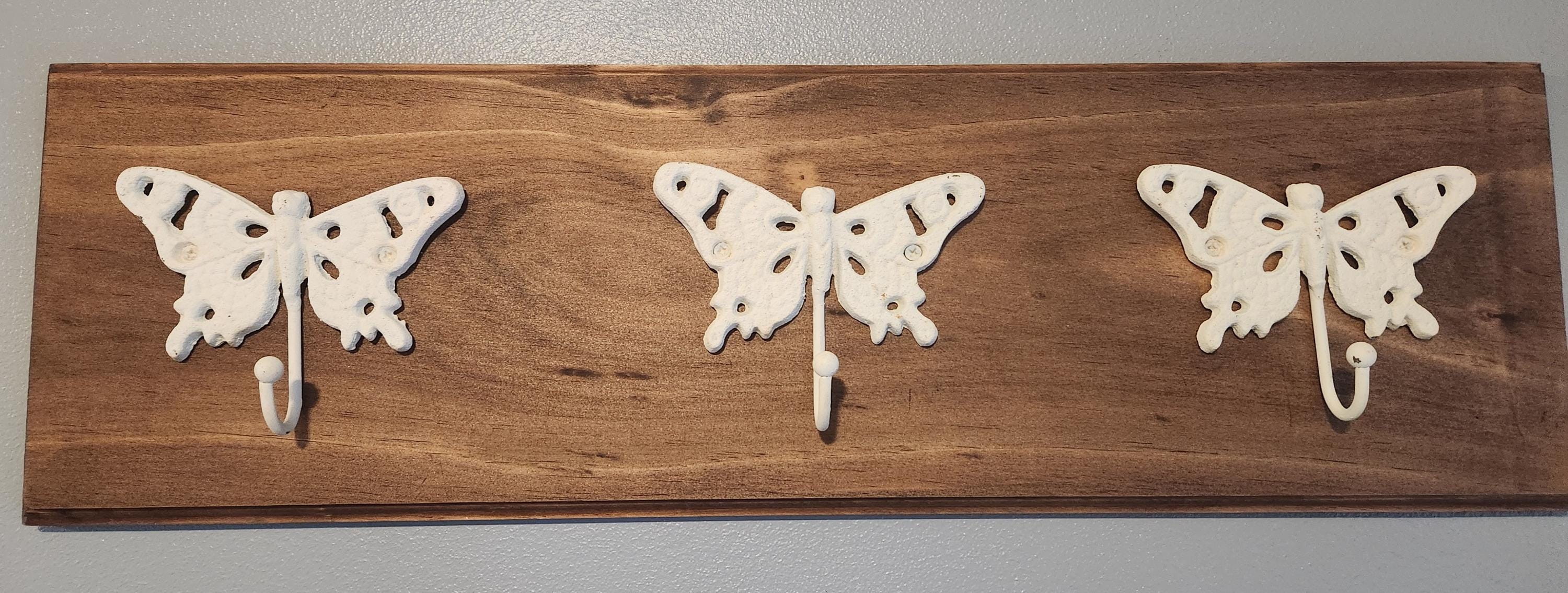 Wall Mounted Butterfly Hook Rack - Etsy