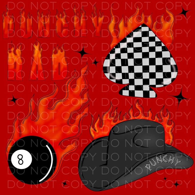Punchy Clipart Bundle | Hand Drawn Clipart Design | Digital File | 5pc ...