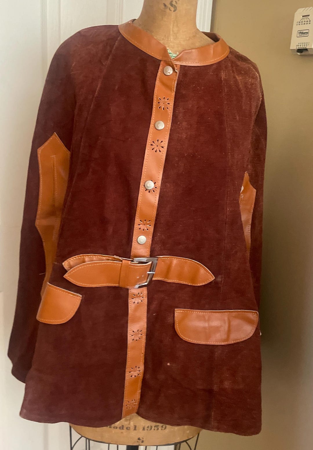 Vintage Brown Suede Cape 1960’s * 60’s Cape * Vintage Coat * Vintage ...