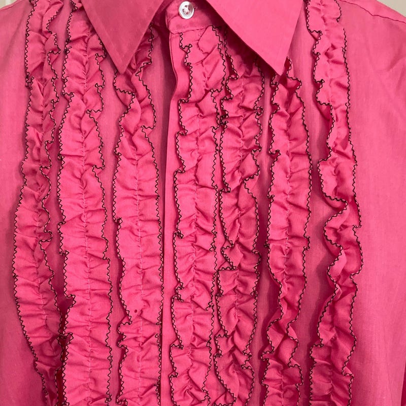 Ruffled Tuxedo Shirt - Etsy