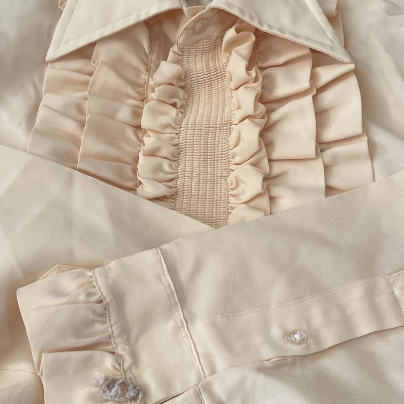 Ruffled Tuxedo Shirt - Etsy
