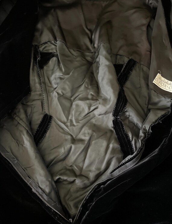 1960’s Squid Ink Black Velvet Formal Dress, Black Dr… - Gem