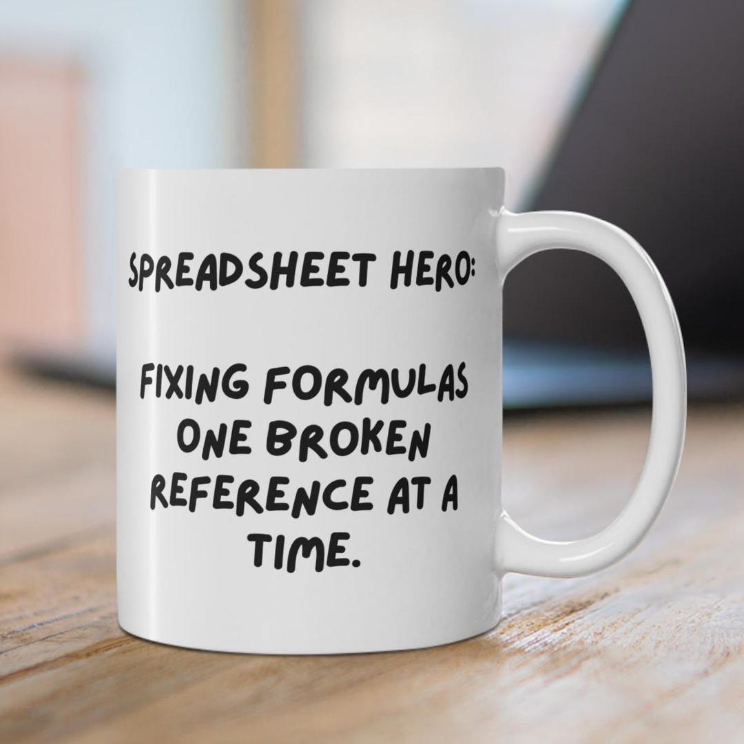 Spreadsheet Hero Mug, Funny Office Coffee Cup, Accountant Gift, CFO Mug ...