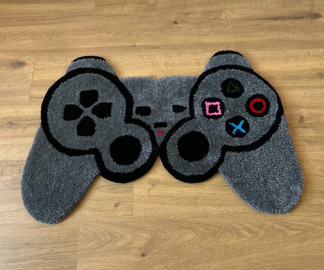 Playstation Game Controller Rug | Gamer Hand Tufted Rug | Non-slip ...