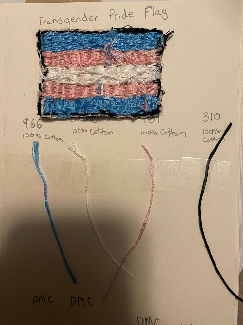 Transgender Pride Flag Embroidered Patch - Etsy