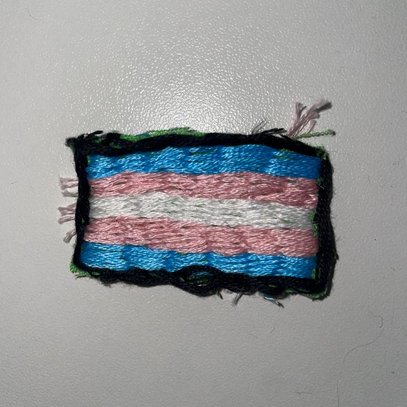 Transgender Pride Flag Embroidered Patch - Etsy