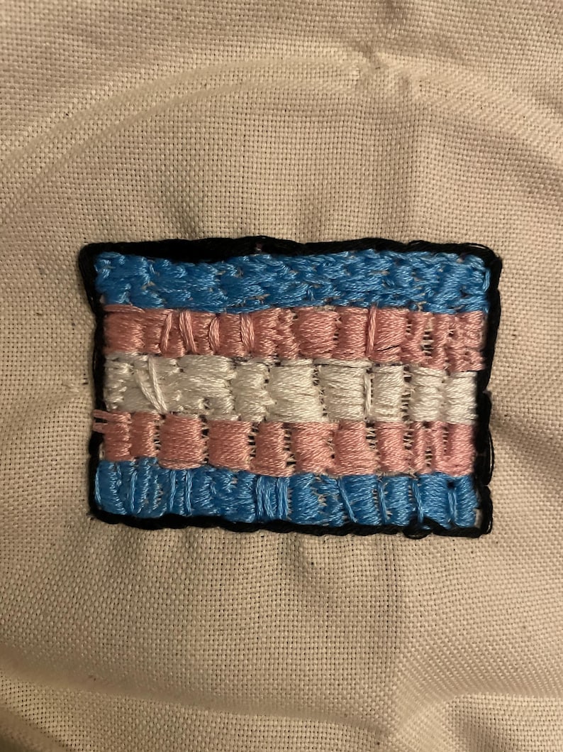 Transgender Pride Flag Embroidered Patch - Etsy