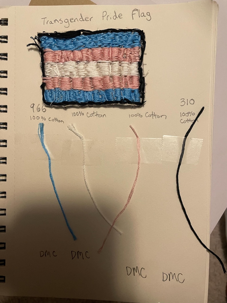 Transgender Pride Flag Embroidered Patch - Etsy