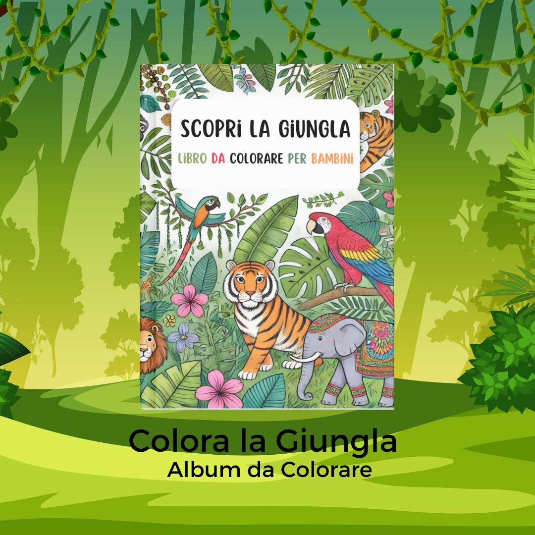 Color the Jungle – Digital Coloring Book for Kids With Wild Animals ...