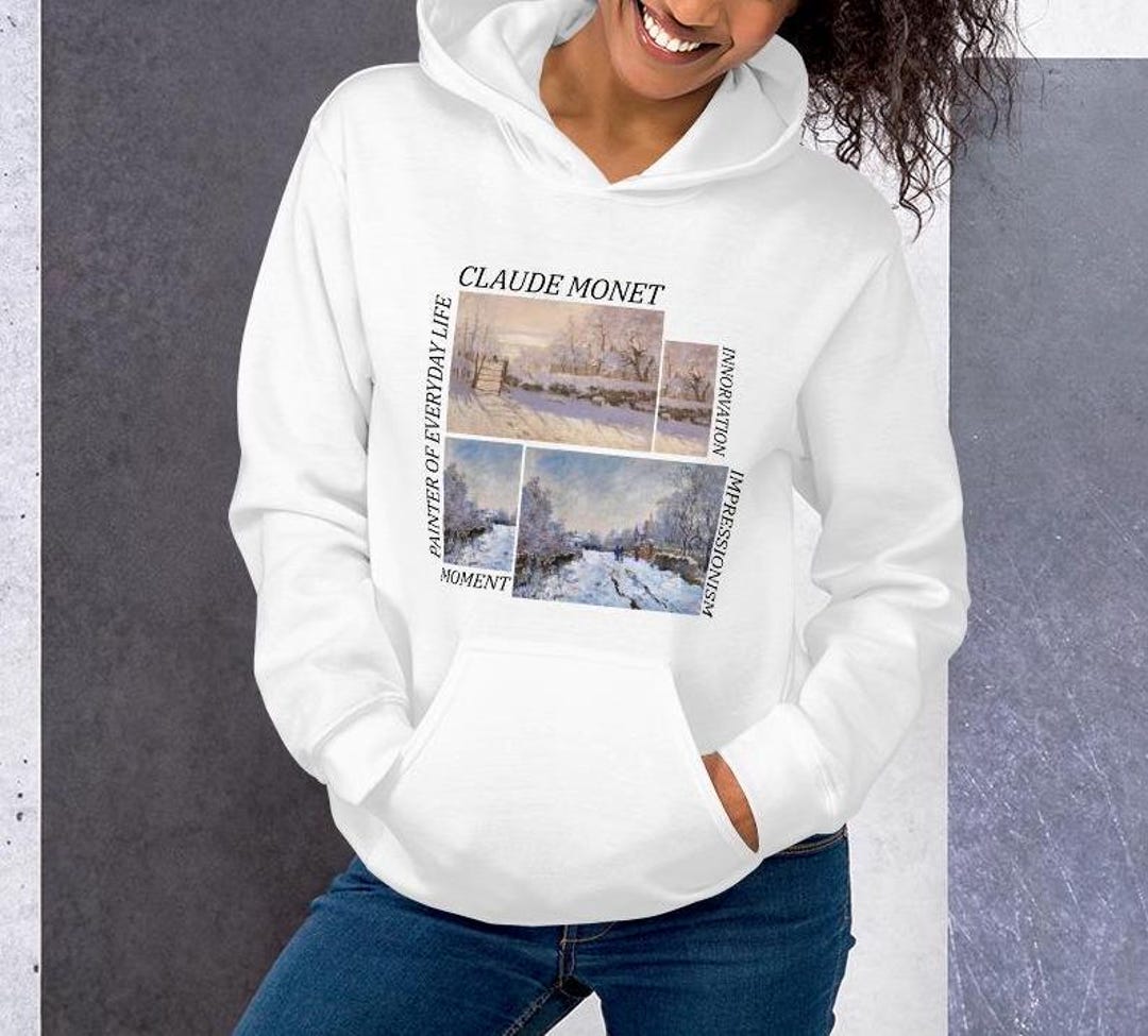 Claude Monet Hoodie, Art Lover Shirt, Nature Hoodie Claude Monet Print ...