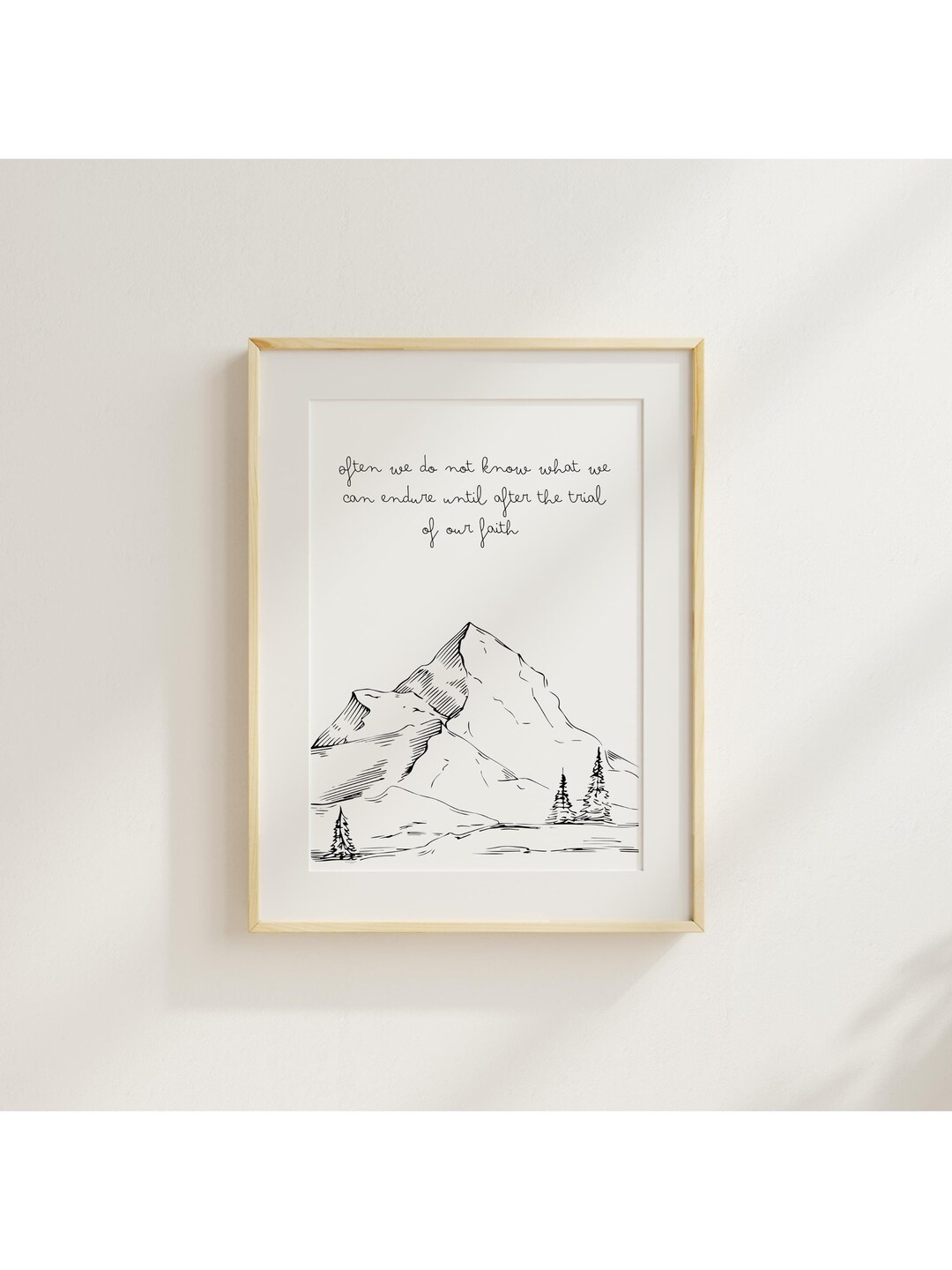 LDS Inspirational Quote Poster trial of Faith - Etsy