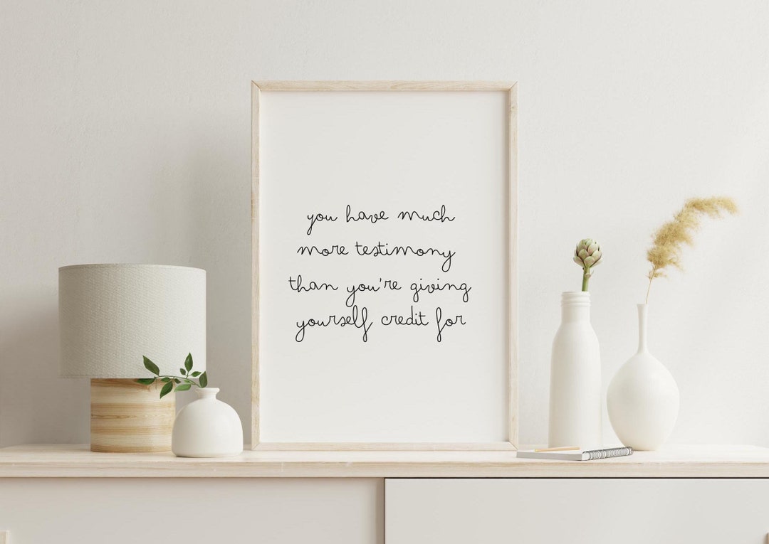 Inspirational Testimony Quote | LDS Mormon | Poster | Wall Art ...
