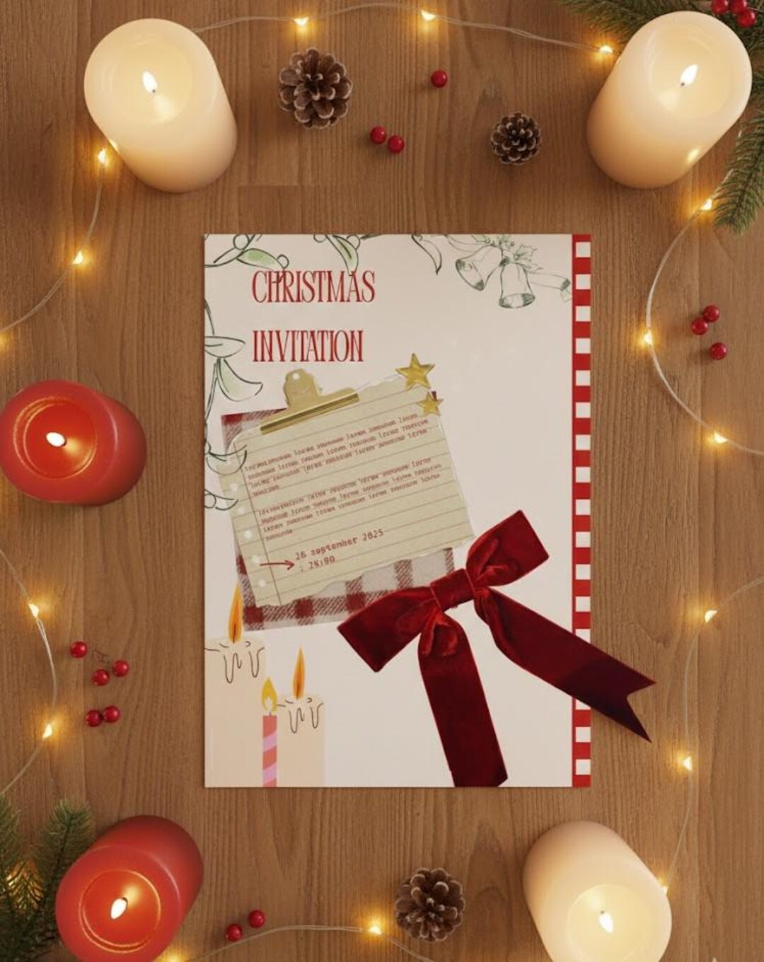 Festive Christmas Invitation Card – Holiday Party (digital Download) - Etsy