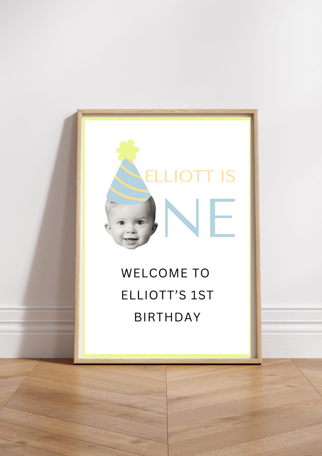 Party Hat Welcome Sign | Editable Canva Template | Party Hat Theme - Etsy
