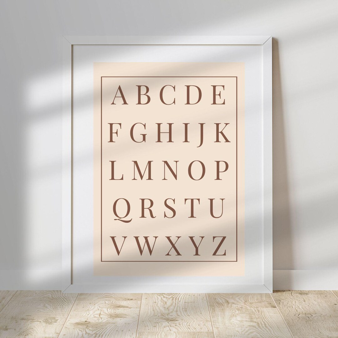 Vintage Alphabet Wall Art Print | Boys and Girls Nursery Decor ...