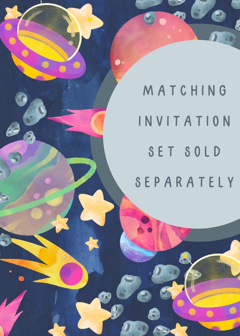 Space Cupcake Toppers | Editable Canva Template | Outer Space Theme - Etsy