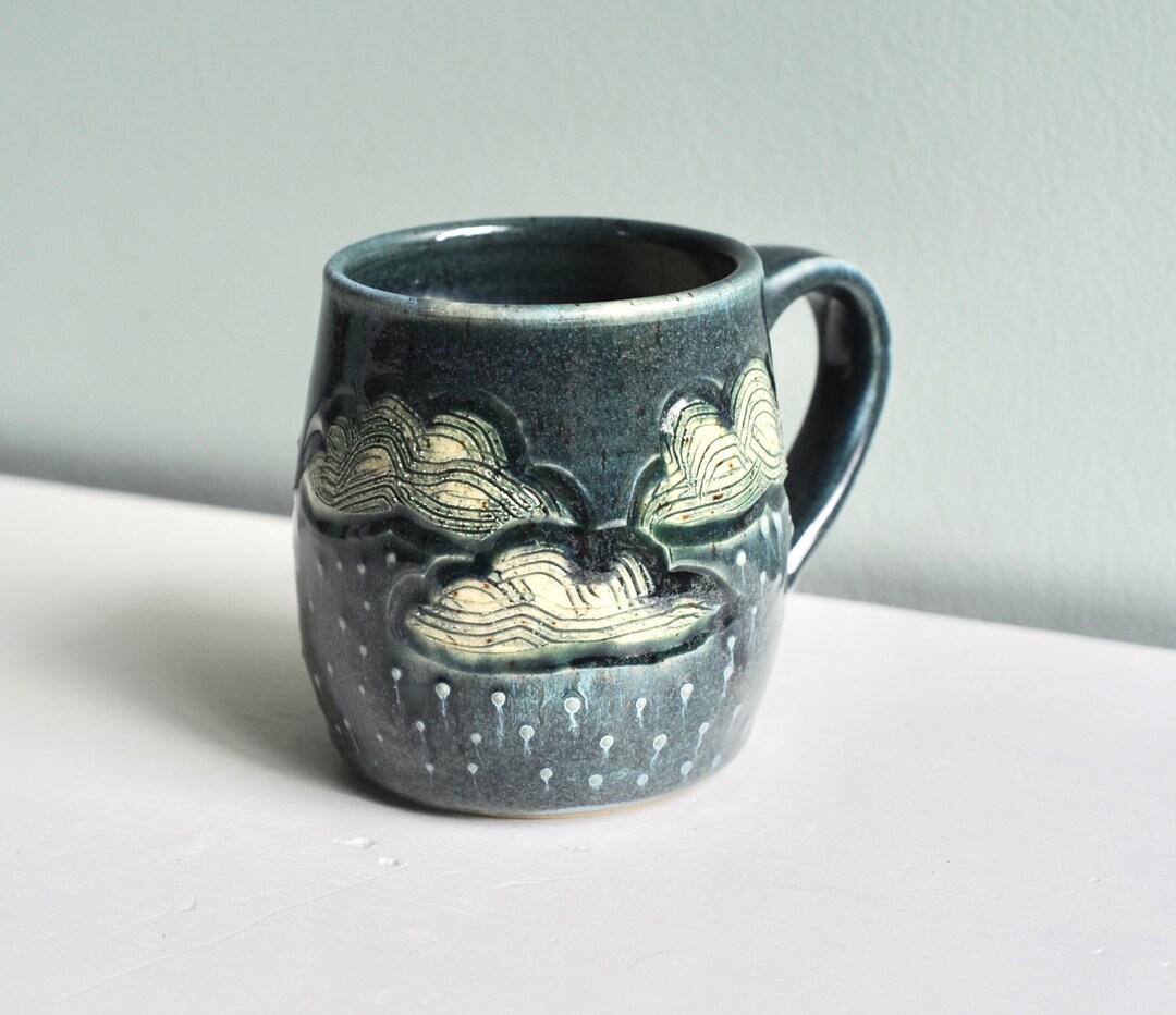 Rain Storm Mug Bad Weather Mug Clouds and Lightning Wheel - Etsy
