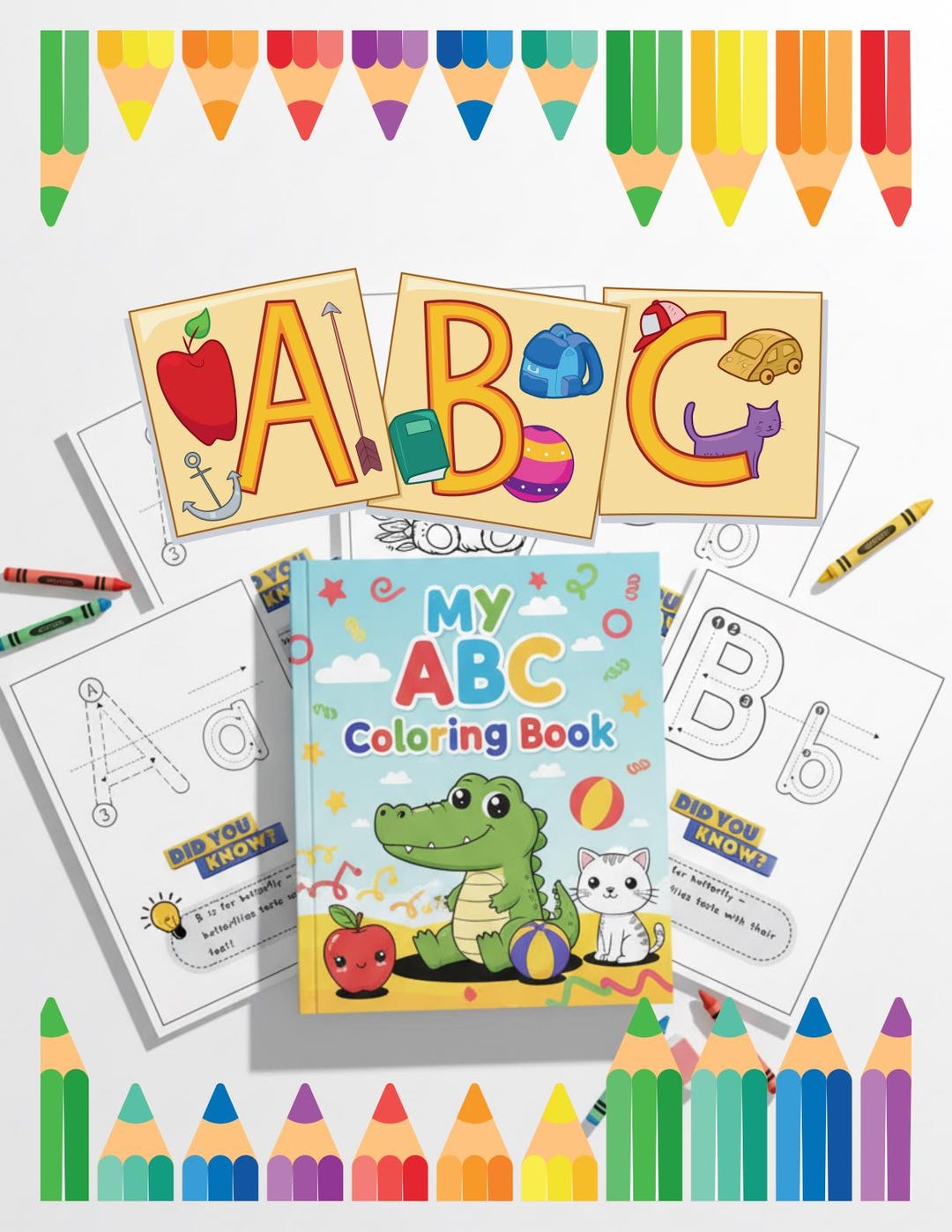 My ABC Coloring Book | Alphabet Tracing & Fun A-Z Coloring Pages for ...