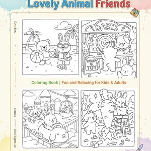 Lovely Animal Friends Coloring Book | 39 Fun and Relaxing Designs for ...