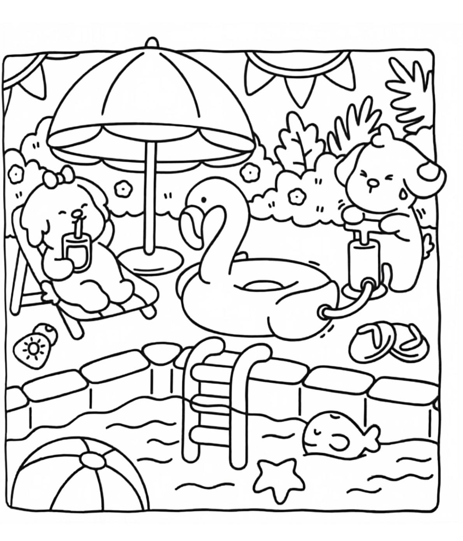 Lovely Animal Friends Coloring Book | 39 Fun and Relaxing Designs for ...