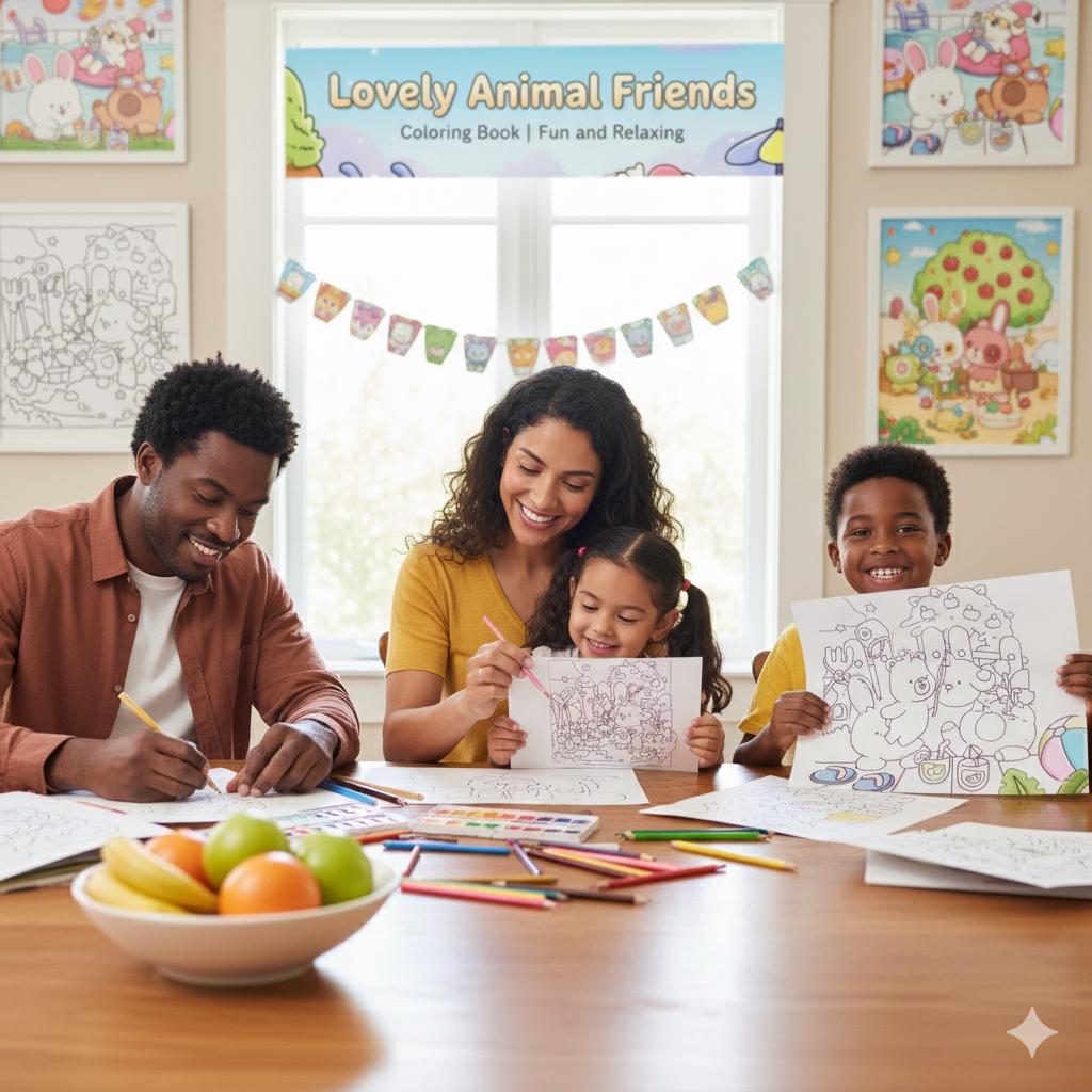 Lovely Animal Friends Coloring Book | 39 Fun and Relaxing Designs for ...
