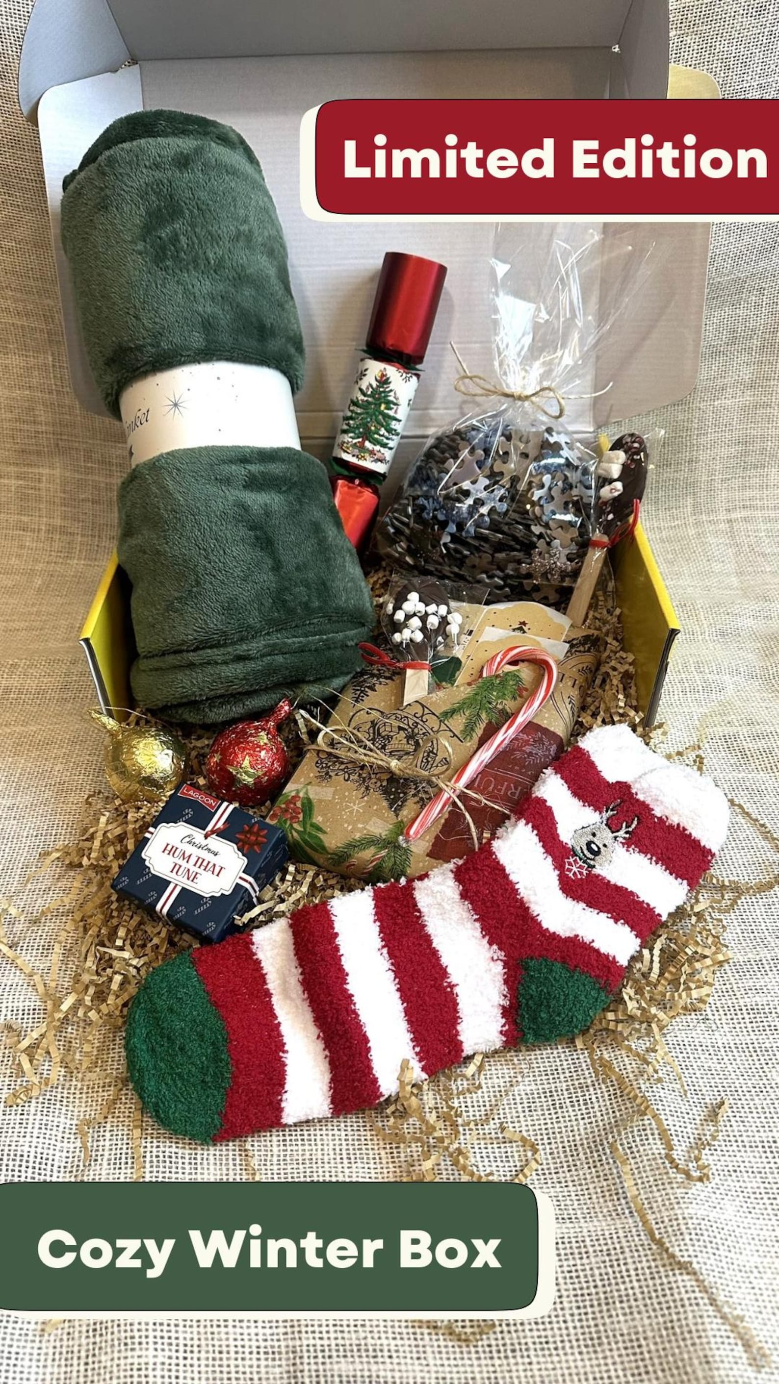 Cozy Winter Gift Box Book Lover Gift for Her Christmas Gift Basket of ...