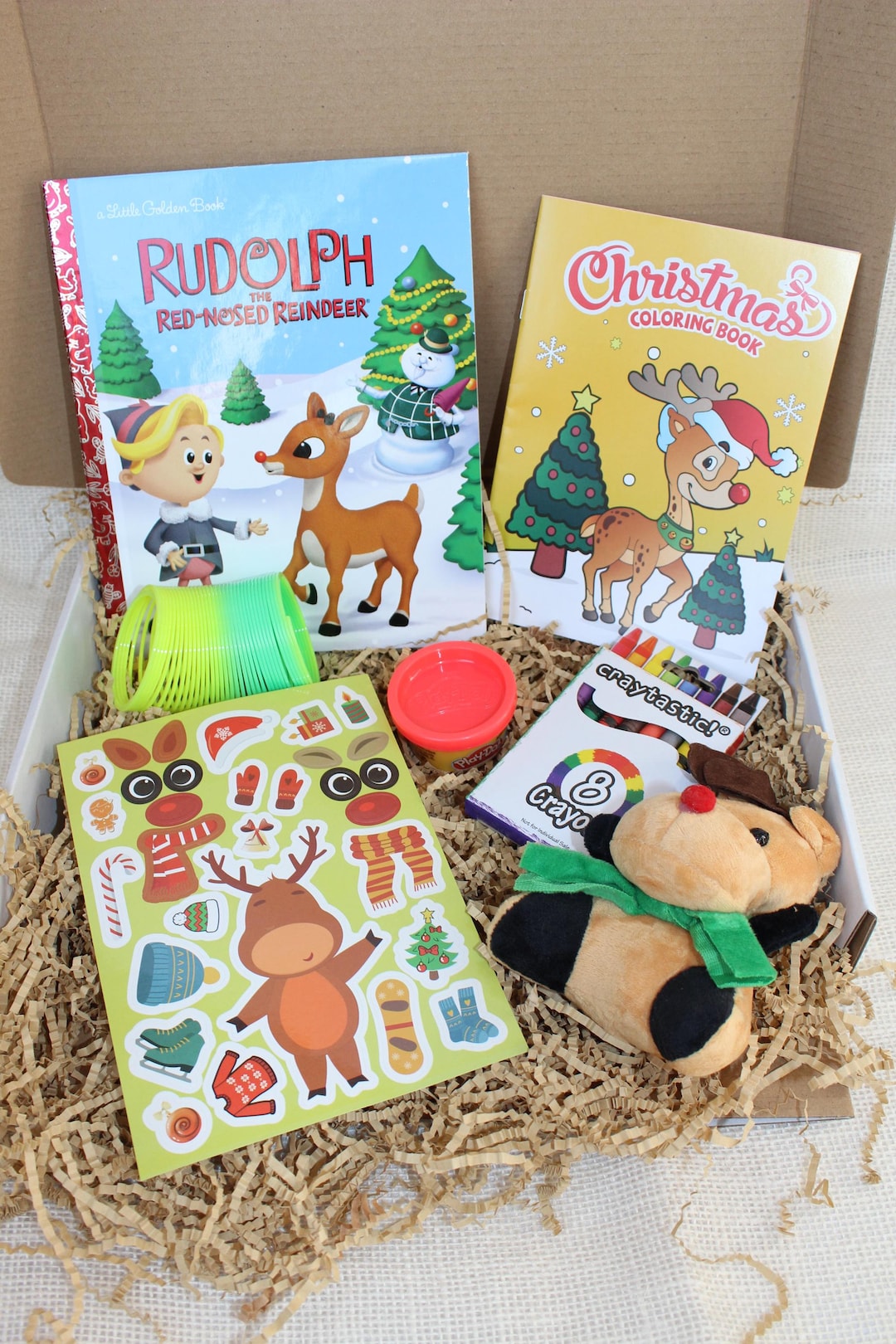 Christmas Gift Box for Kids Holiday Book Activity Kit Ages 3 4 5 6 7 ...