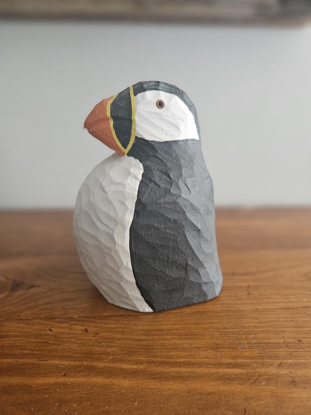 Hand Carved in 1991 Wood Puffin -artist Signed - Norton's Gallery of ...