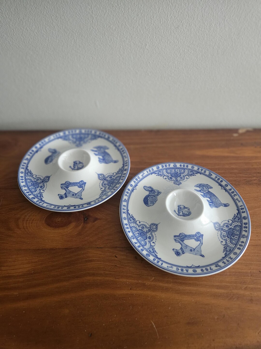 Spode Edwardian Childhood Egg Holder Plate, Set of 2 - FREE SHIPPING - Etsy