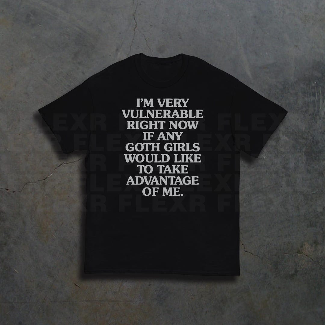 I'm Very Vulnerable Funny Y2K Meme Heavy Cotton Tee Shirt Lucki Lazer ...