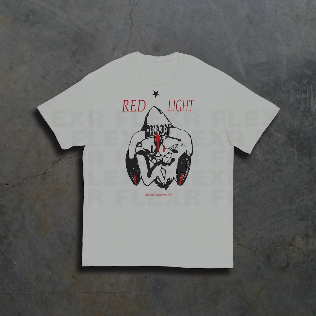 Bladee Drain Gang Redlight Merch Heavy Cotton Tee Shirt Ecco2k Thaiboy ...