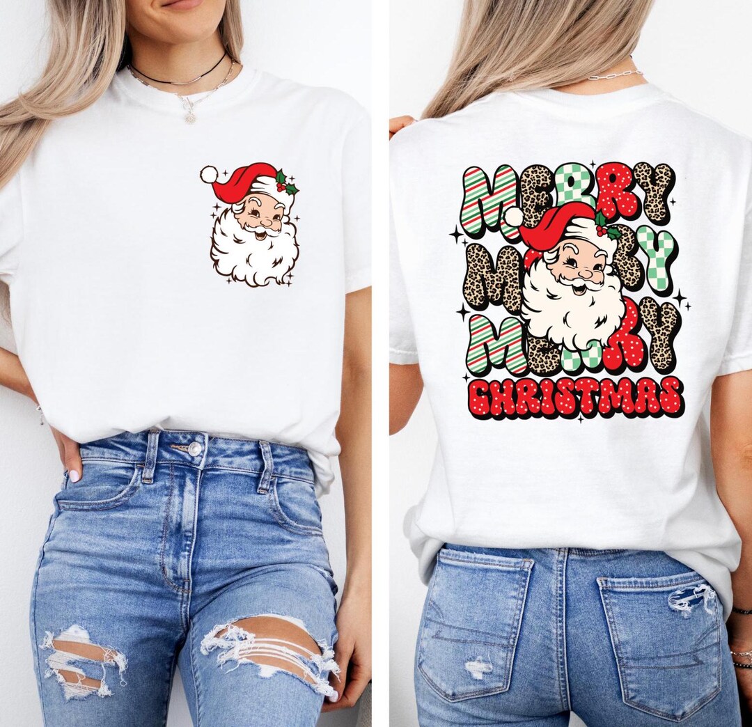 Jolly Retro Santa Vibes Comfort Colors Shirt, Christmas Santa Retro ...