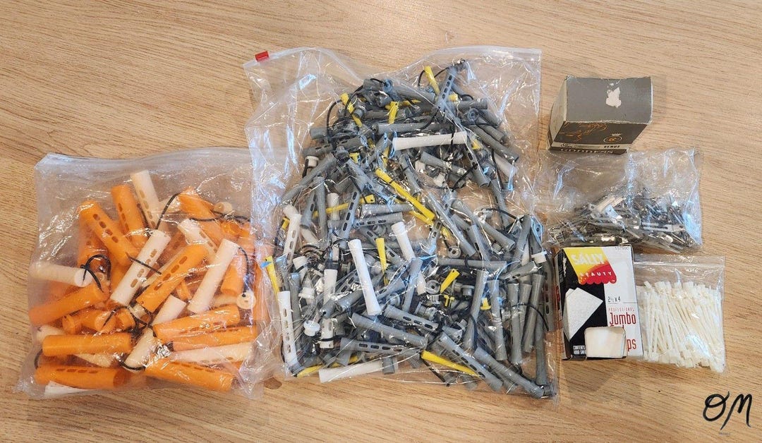 Vintage Perm Rods Clips Paper Roller Pix Lot - Etsy
