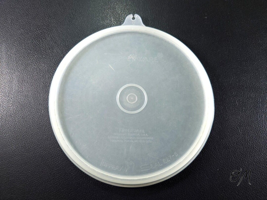 Tupperware Vintage Clear Round 6.5" Replacement Lid C-tab Tupper Seal ...