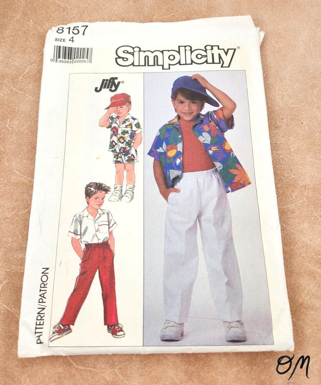 Vintage 1987 Simplicity Boys Shirt Pants Shorts Size 4 Pattern 8157 ...