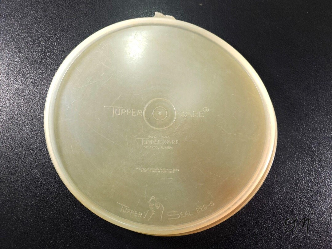 Tupperware Vintage Clear Round 8" Replacement Lid C-tab Tupper Seal 229 ...