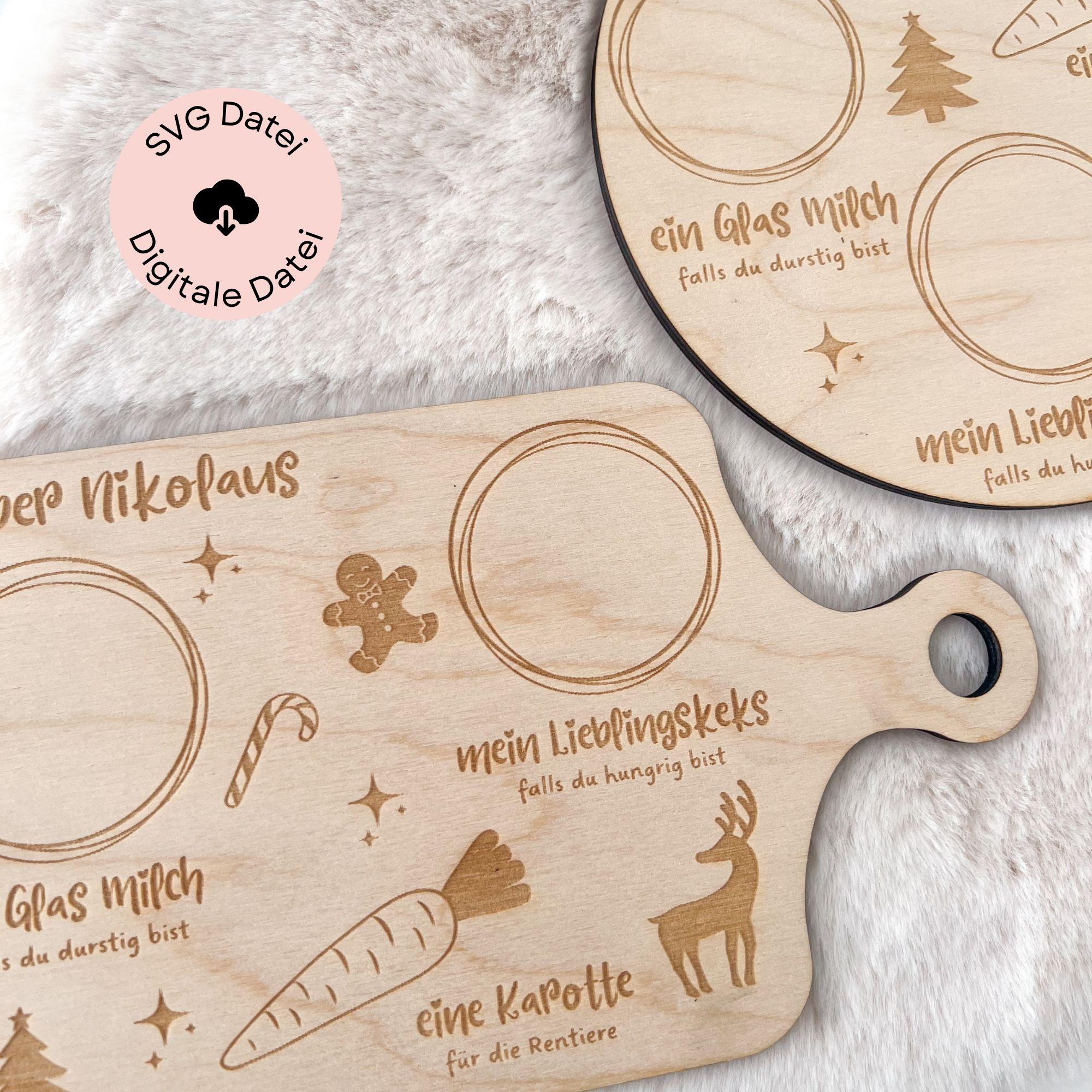 SVG Lasercut, Weihnachtsmann Teller SVG, Weihnachten, Weihnachtsmann ...