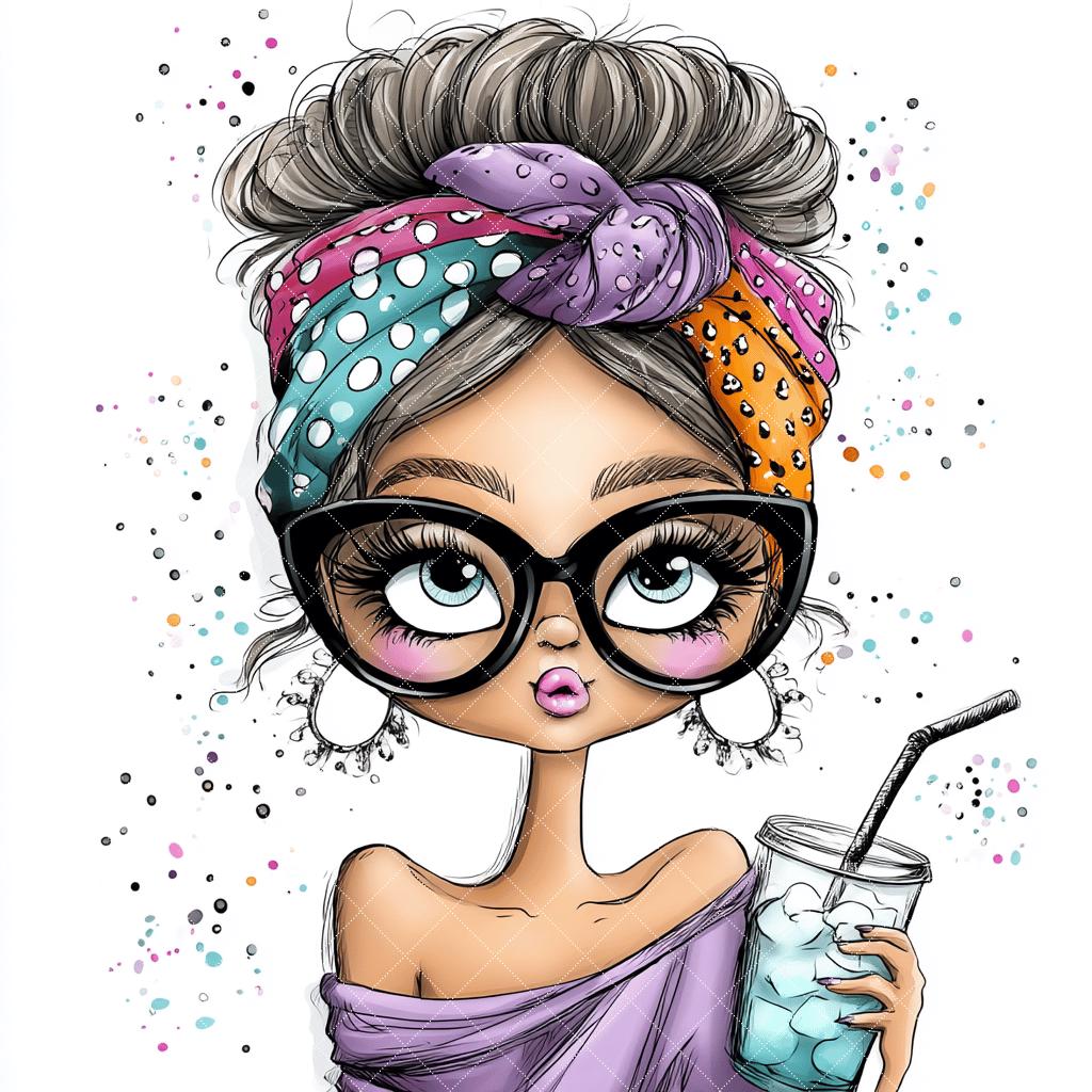 16 Quirky Girl Clipart, Commercial Use, Digital Download, Digital ...